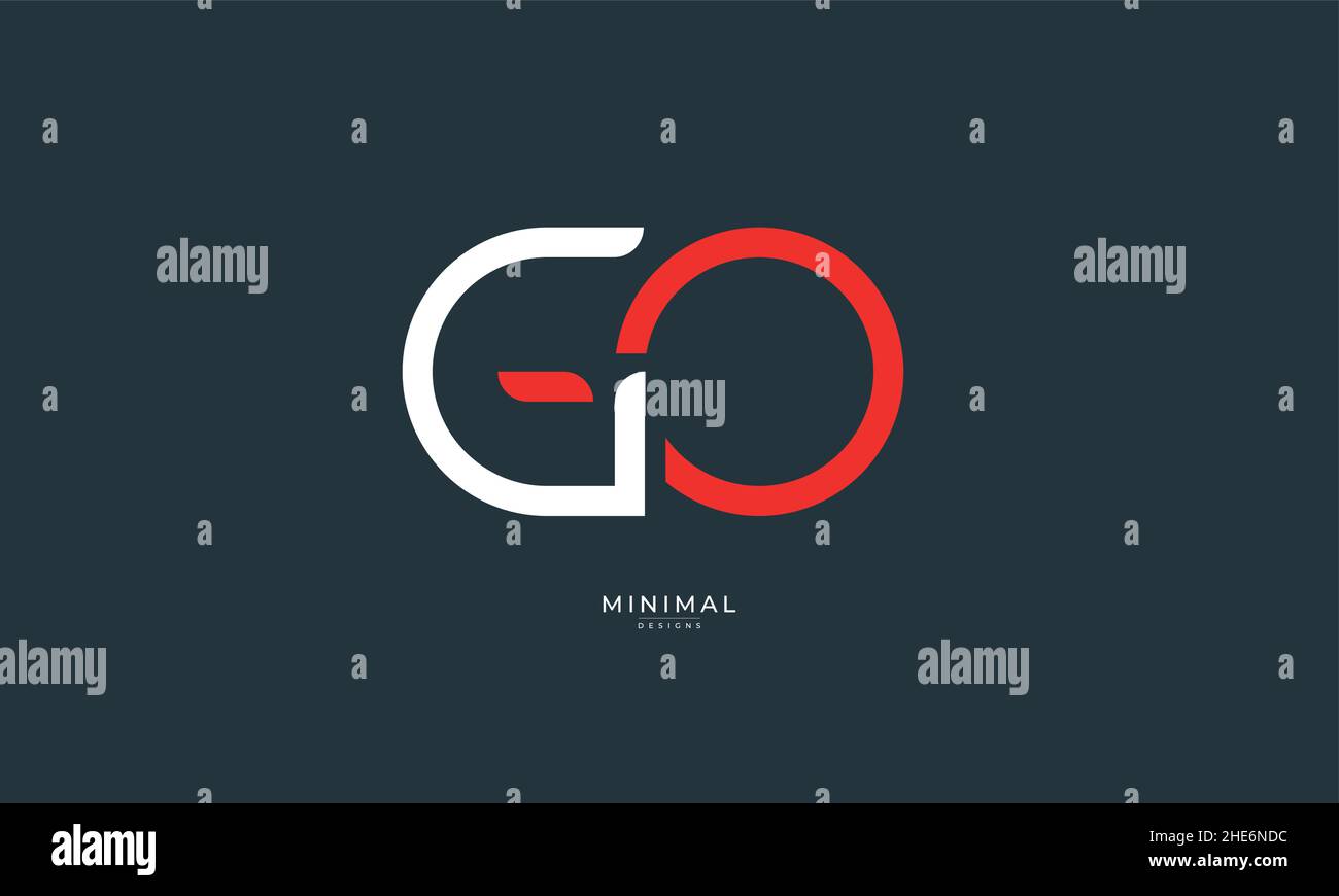 Alphabet letter icon logo GO Stock Vector Image & Art - Alamy
