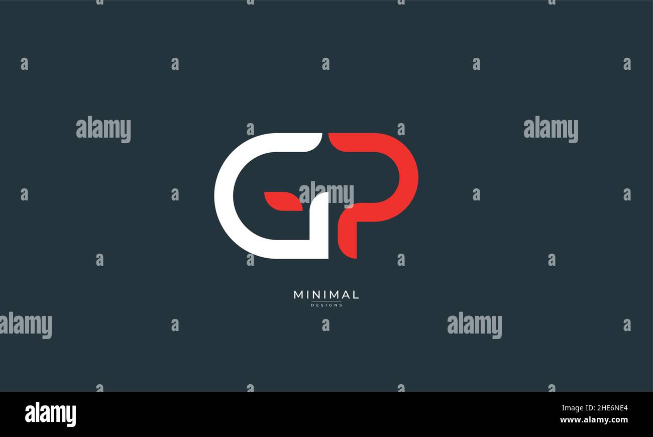 Alphabet letter icon logo GP Stock Vector Image & Art - Alamy