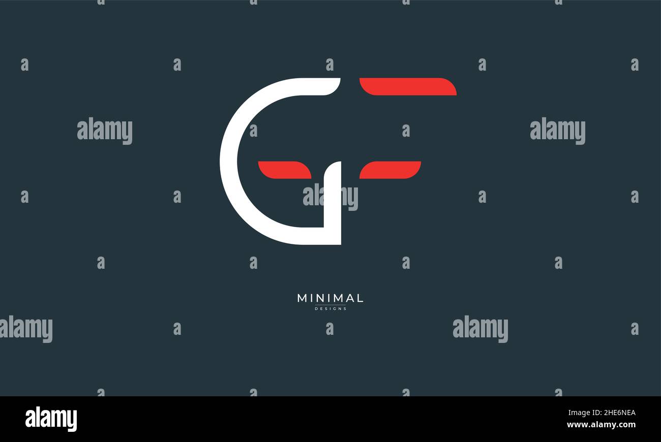 Alphabet letter icon logo GF Stock Vector Image & Art - Alamy