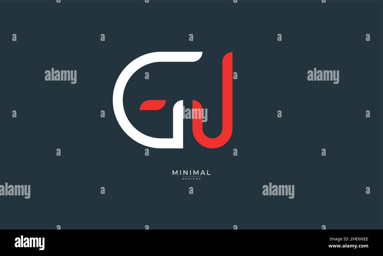 Alphabet letter icon logo GJ Stock Vector Image & Art - Alamy