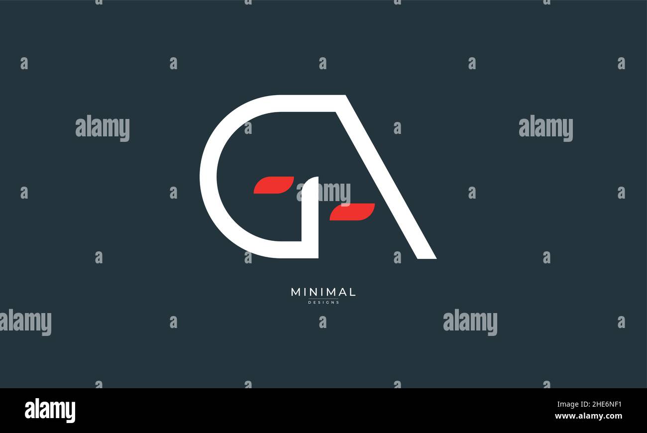 Alphabet letter icon logo GA Stock Vector Image & Art - Alamy