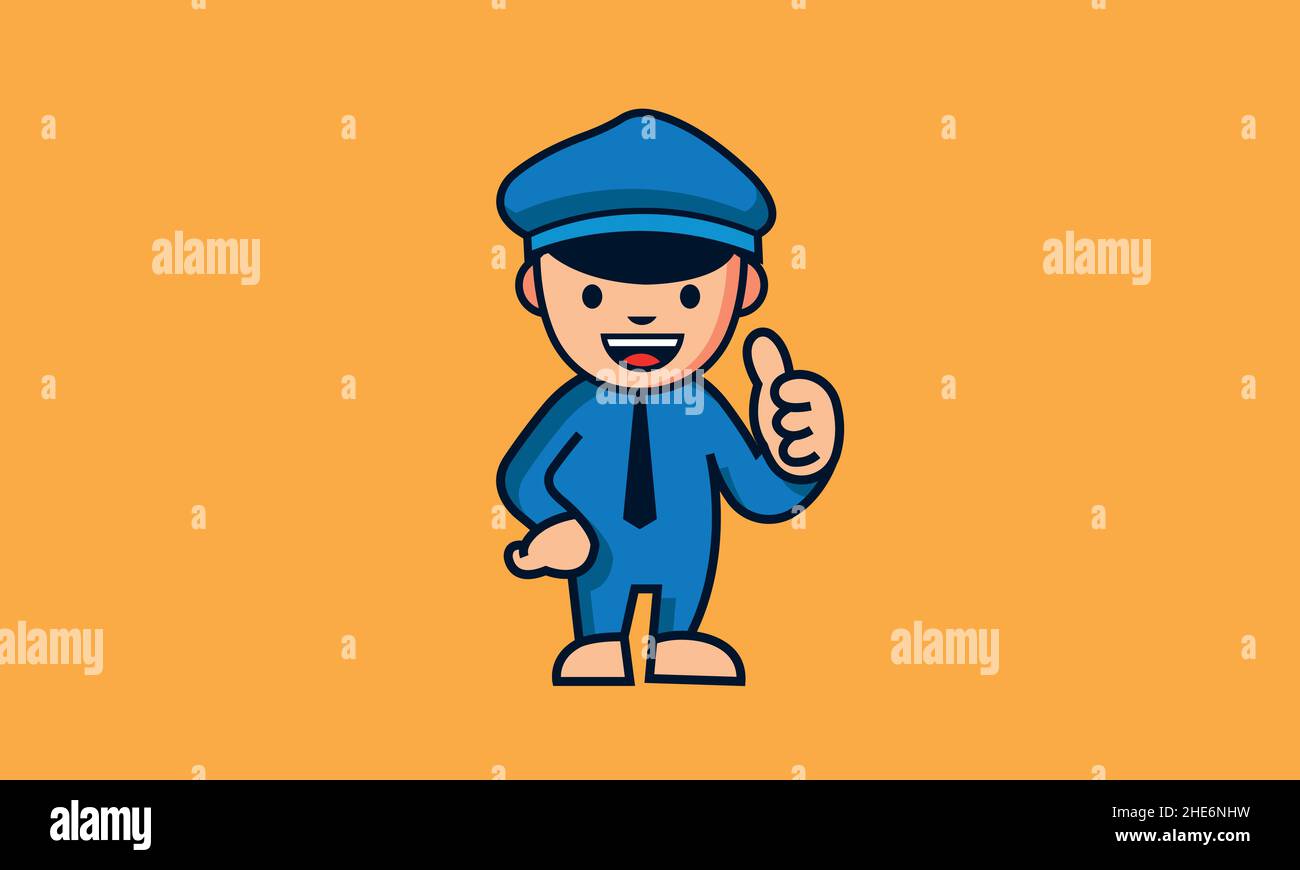 cartoon illustration of a postmen Stock Vector Image & Art - Alamy