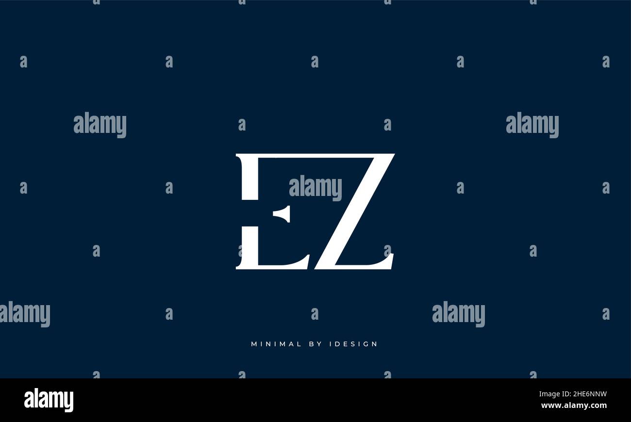 Alphabet letter icon logo EZ Stock Vector Image & Art - Alamy