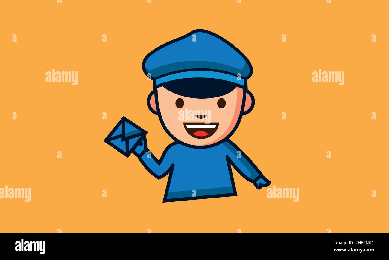 cartoon illustration of a postmen Stock Vector Image & Art - Alamy