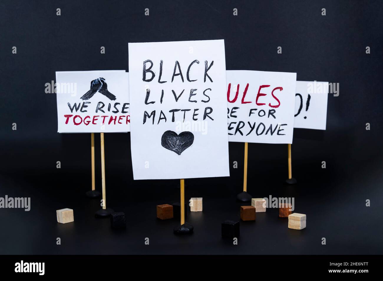 Activist movement protesting against racism and fighting for equality ...