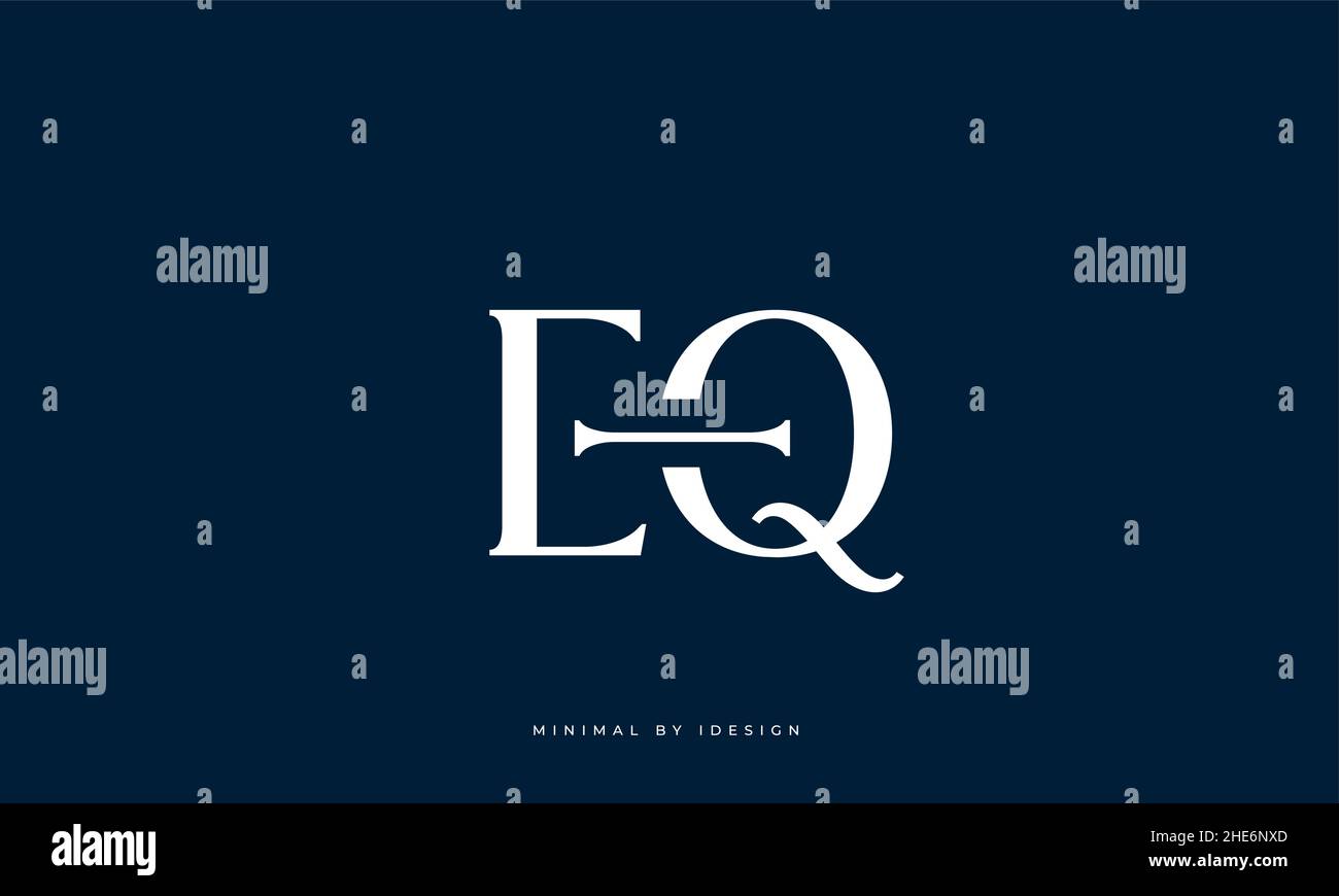 Alphabet letter icon logo EQ Stock Vector Image & Art - Alamy