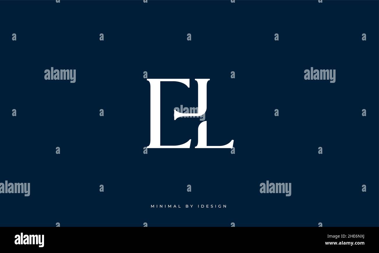 Alphabet letter icon logo EL Stock Vector Image & Art - Alamy