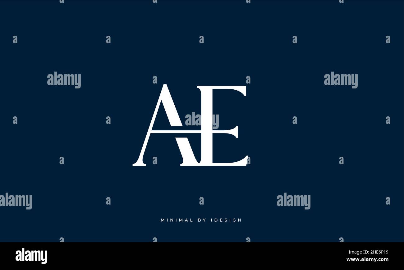 Alphabet letter icon logo AE Stock Vector Image & Art - Alamy
