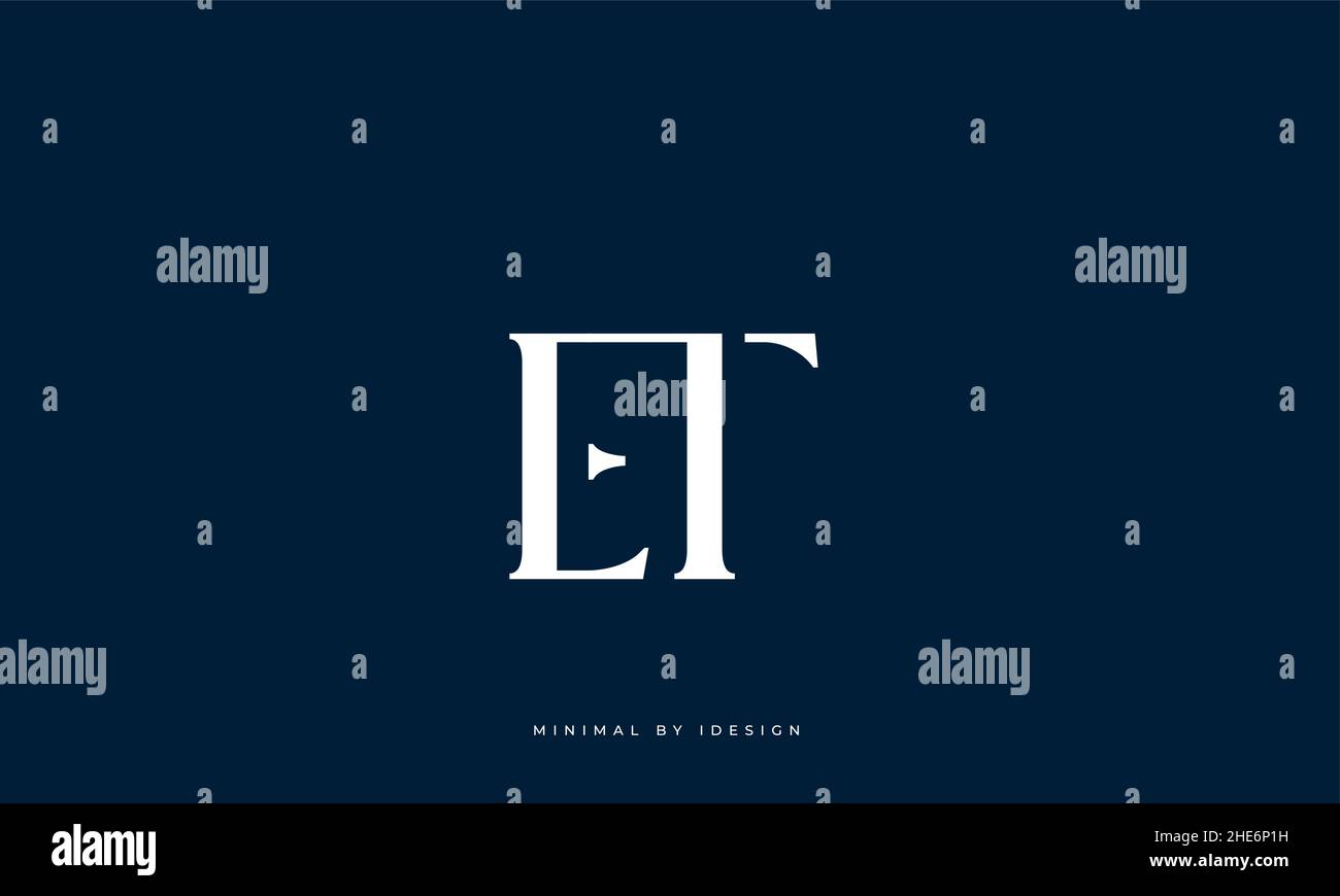 Alphabet letter icon logo ET Stock Vector Image & Art - Alamy