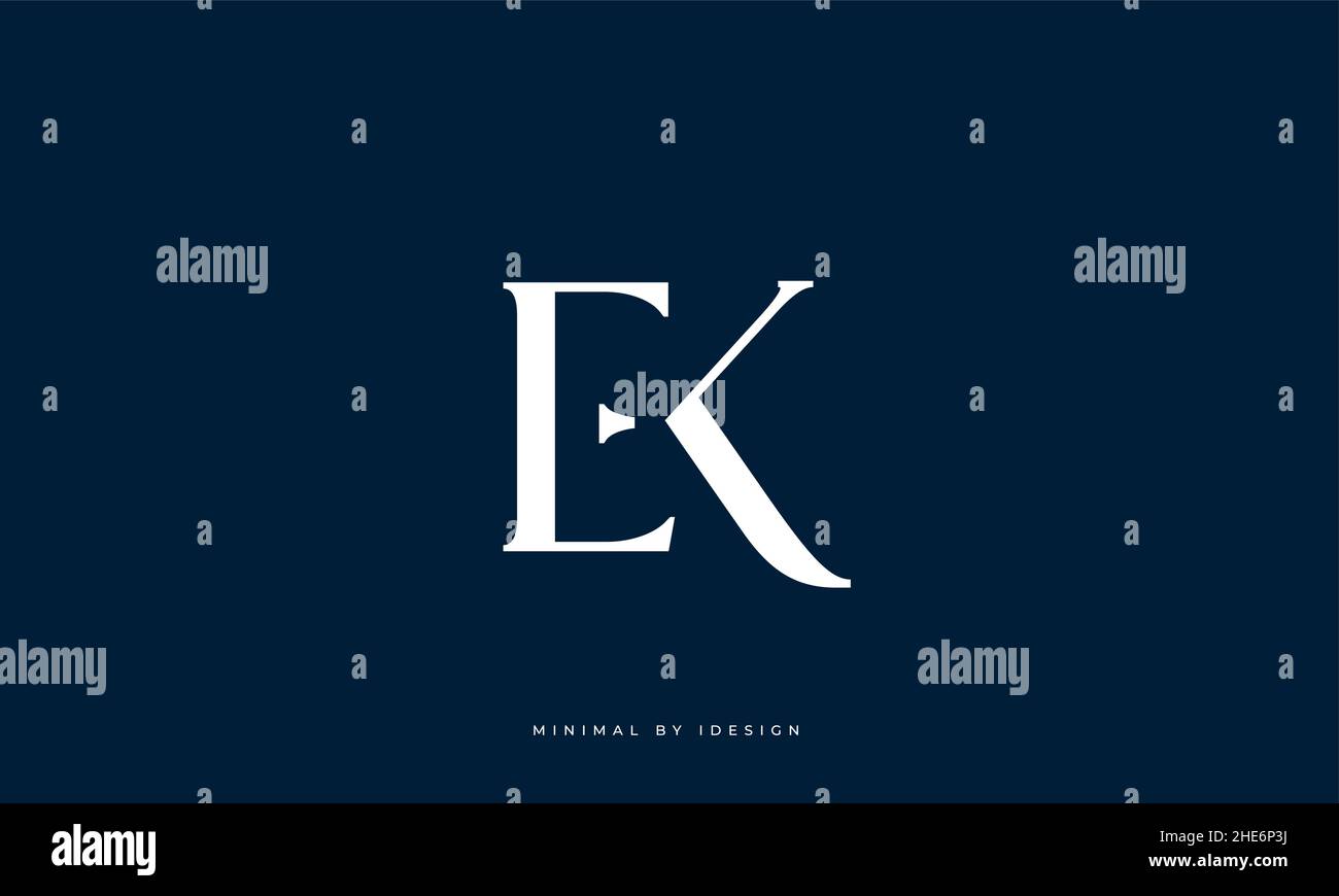 Alphabet letter icon logo EK Stock Vector Image & Art - Alamy