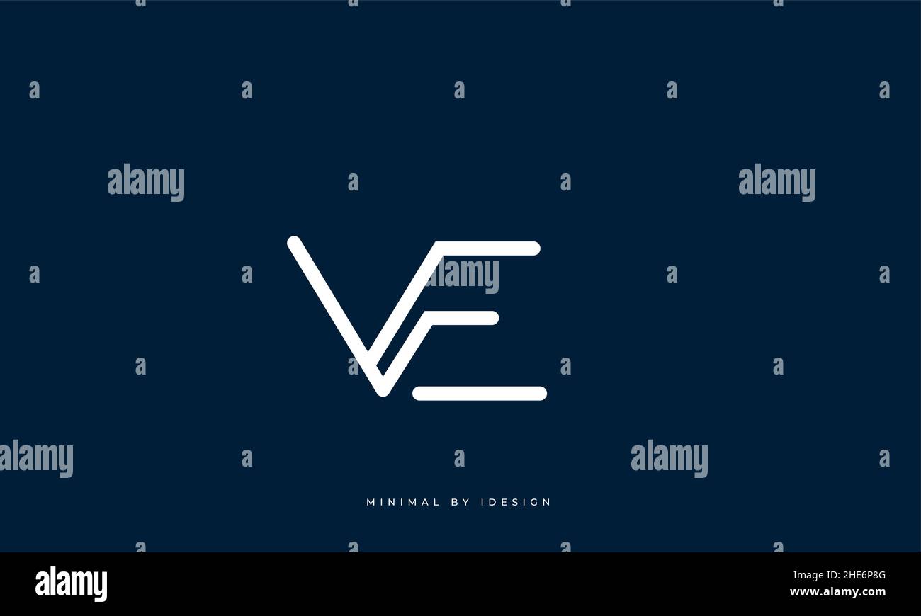 Alphabet letter icon logo VE Stock Vector Image & Art - Alamy