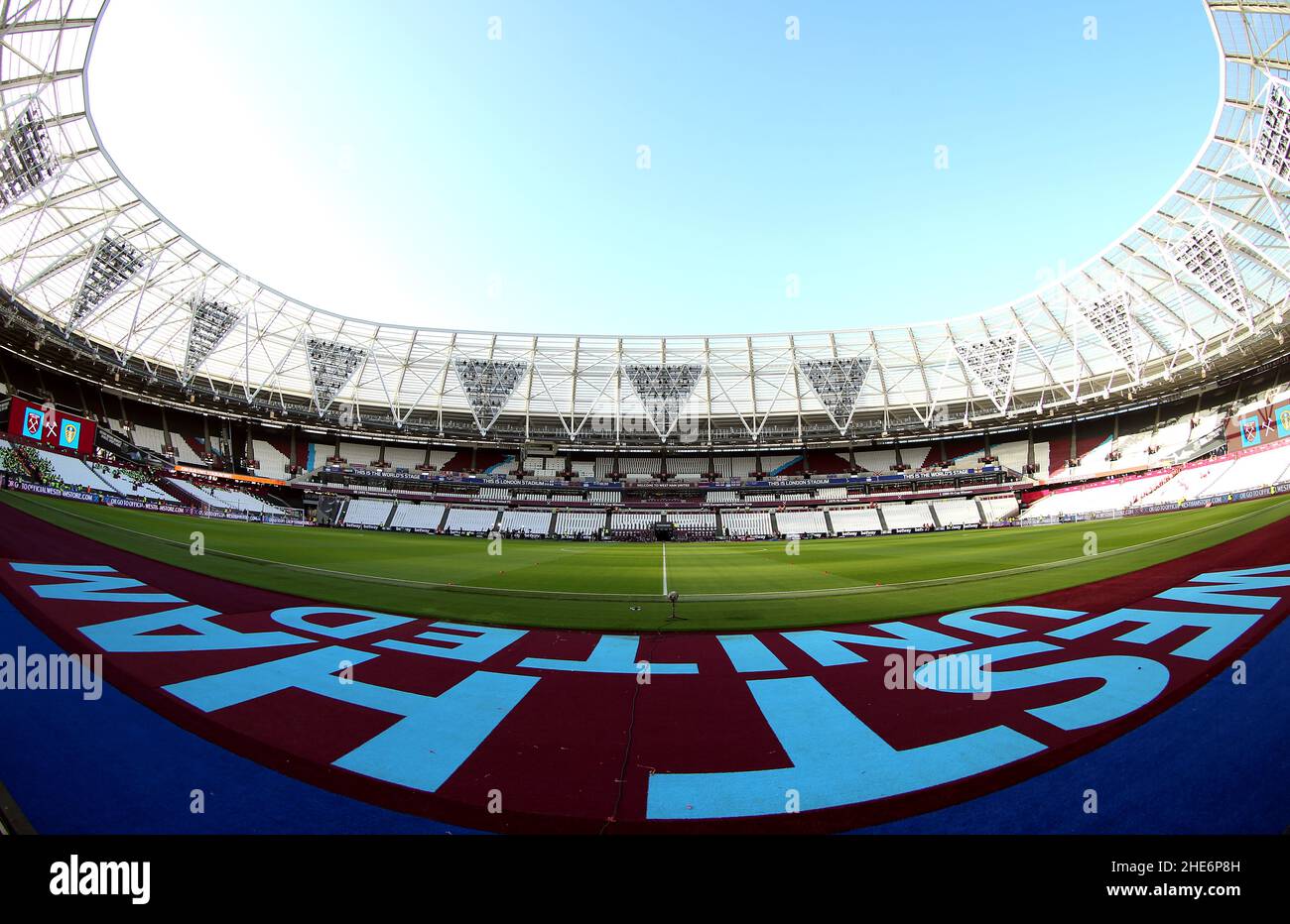 Football fisheye lens general view gv stadium hi-res stock photography ...