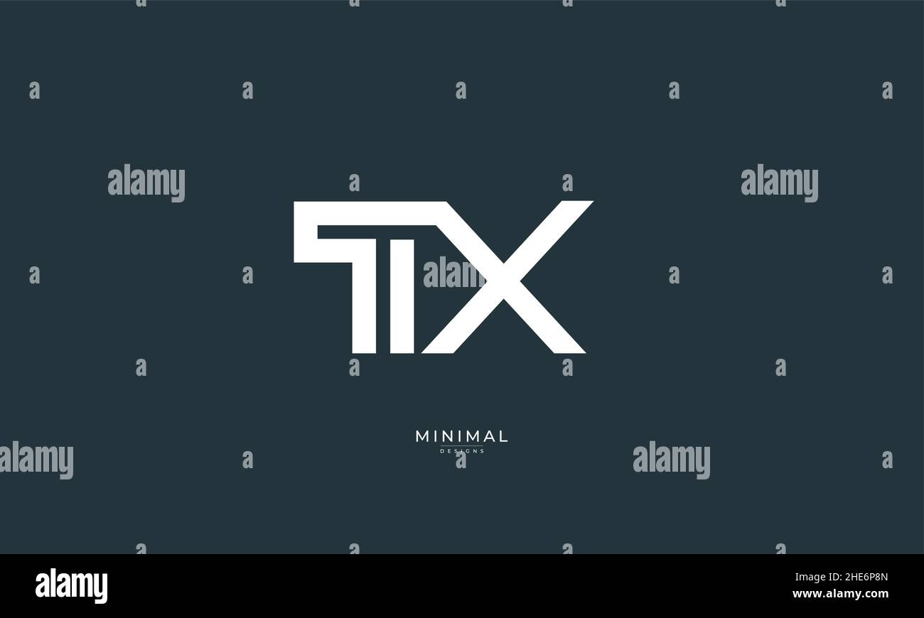 Alphabet letter icon logo TX Stock Vector Image & Art - Alamy