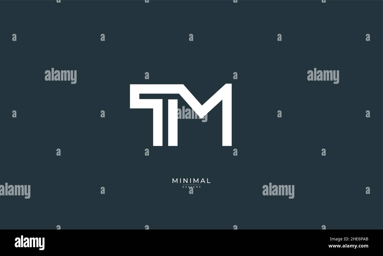 Alphabet letter icon logo TM Stock Vector Image & Art - Alamy