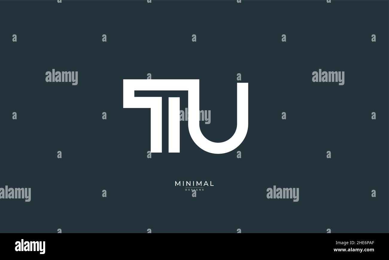 Alphabet letter icon logo TU Stock Vector Image & Art - Alamy