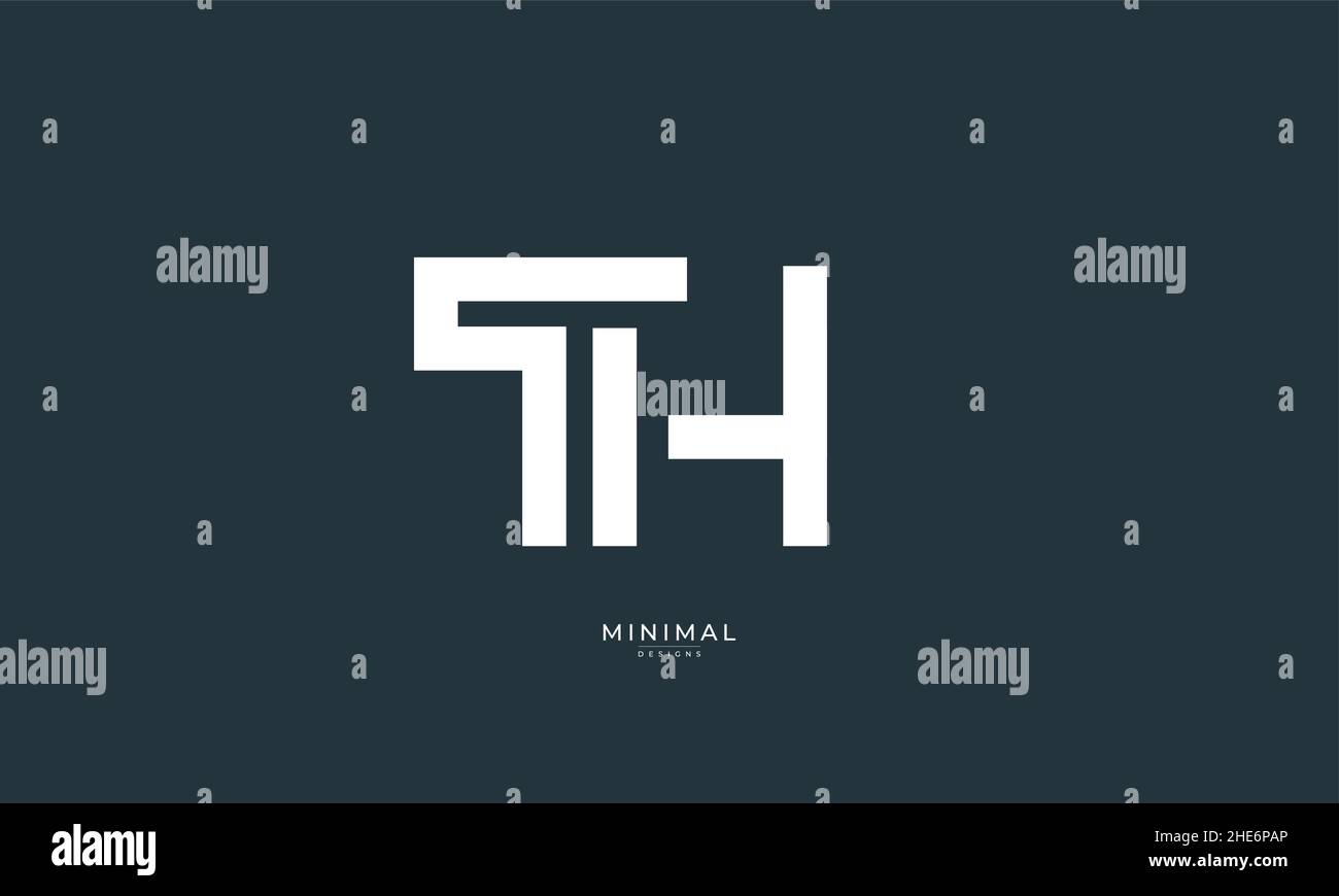 Alphabet letter icon logo TH Stock Vector Image & Art - Alamy