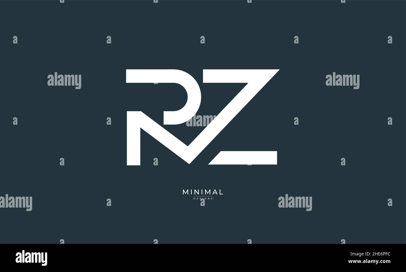 Alphabet letter icon logo RZ Stock Vector Image & Art - Alamy