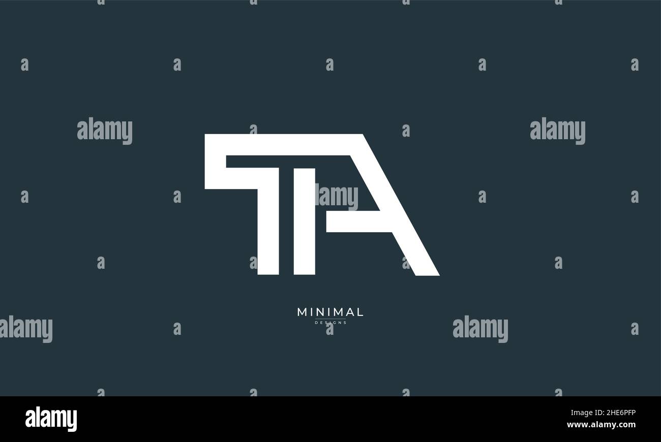 Alphabet letter icon logo TA Stock Vector Image & Art - Alamy