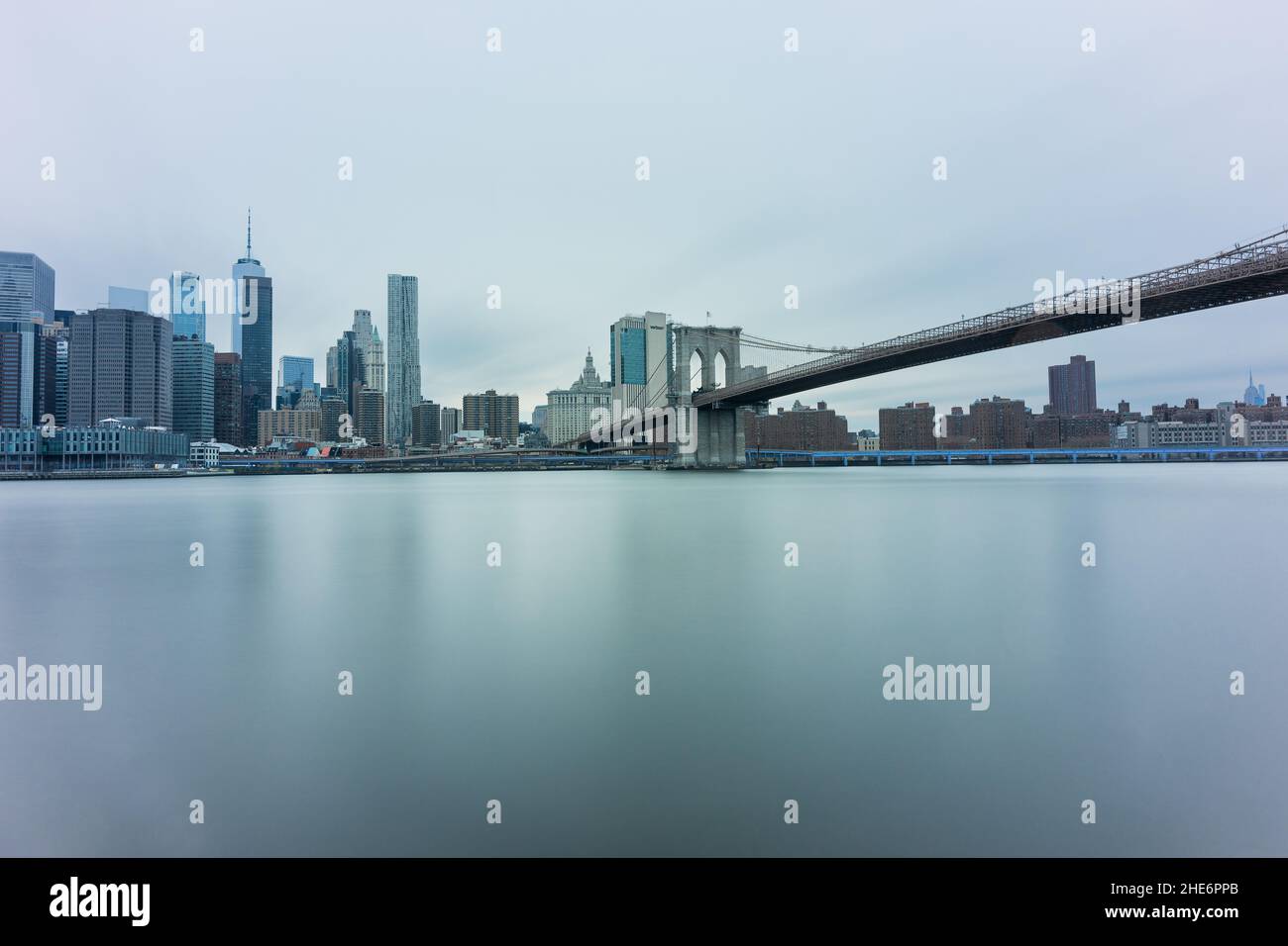Beautiful shot of the Brooklyn bridge in the daytime Stock Photo - Alamy
