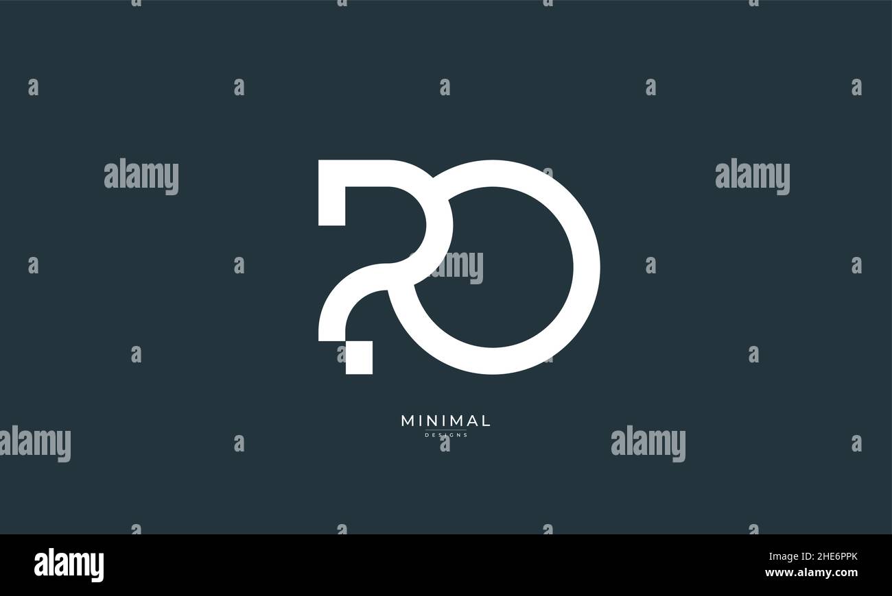 Alphabet letter icon logo PO Stock Vector Image & Art - Alamy