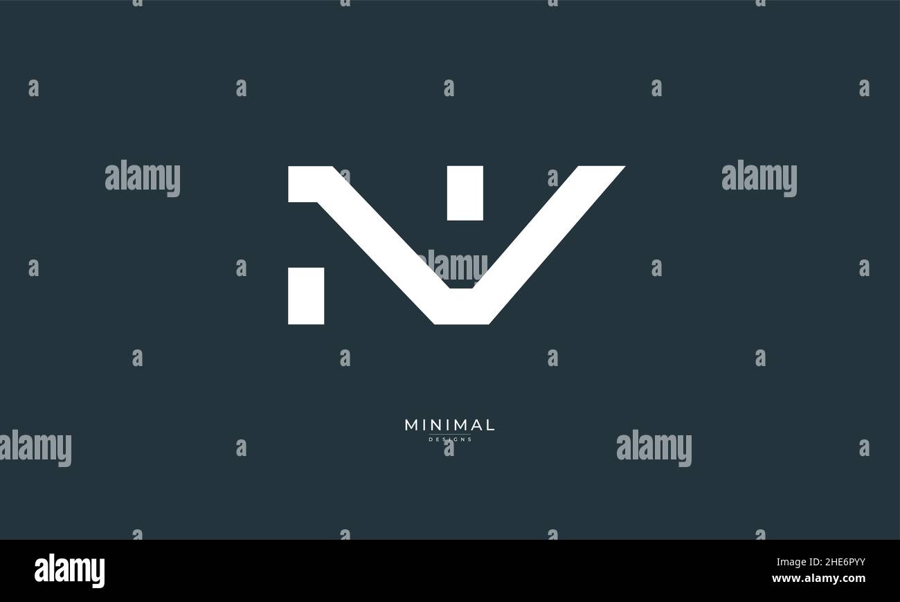 Alphabet letter icon logo NV Stock Vector Image & Art - Alamy