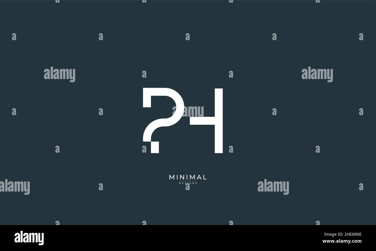 Alphabet letter icon logo PH Stock Vector Image & Art - Alamy