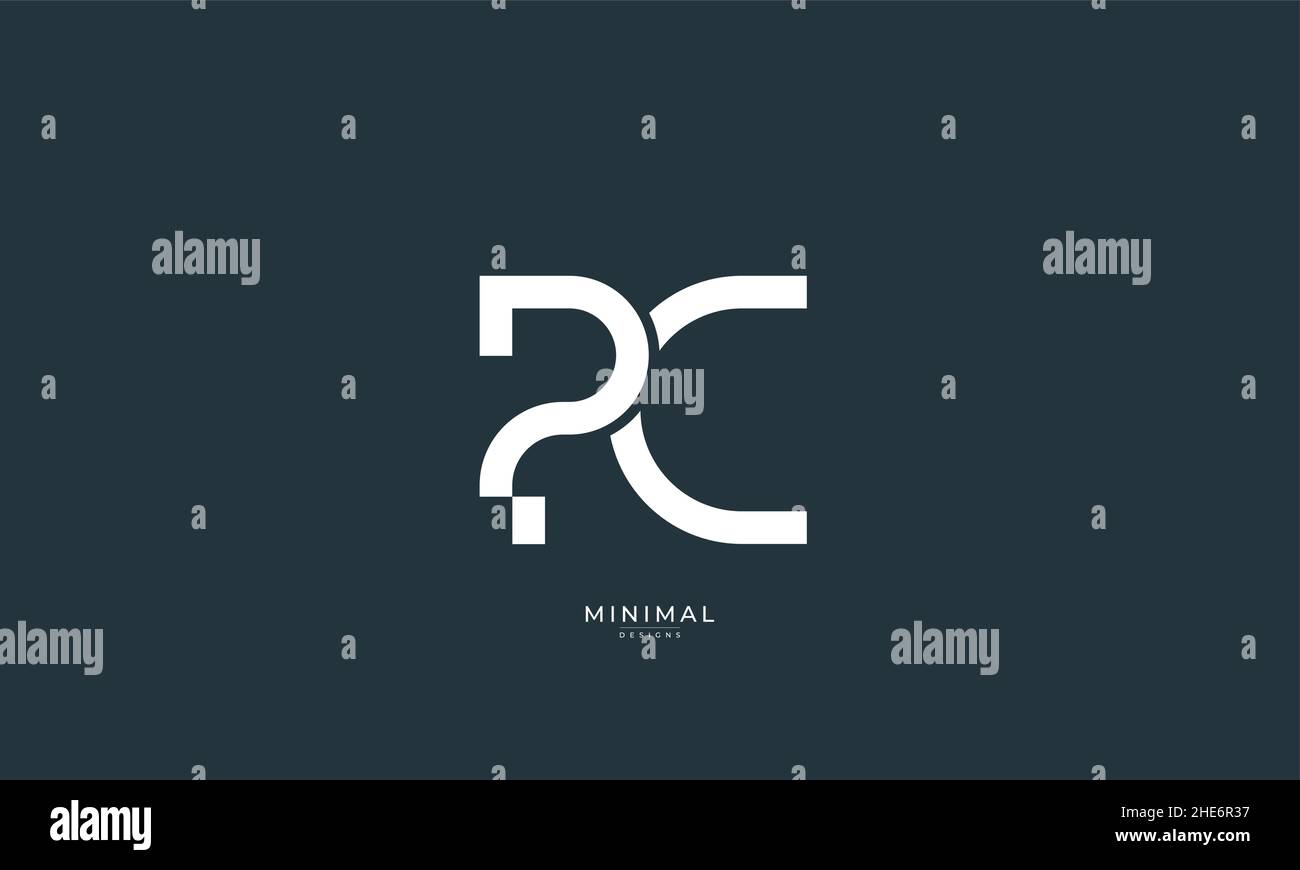 Alphabet letter icon logo PC Stock Vector Image & Art - Alamy