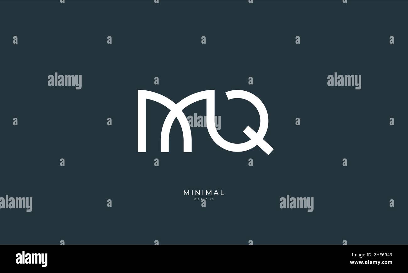 Alphabet letter icon logo MQ Stock Vector Image & Art - Alamy