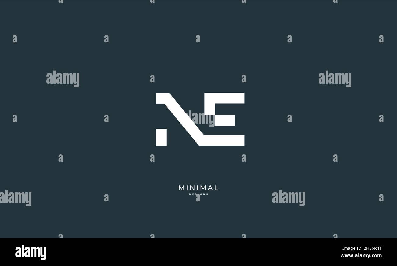 Alphabet letter icon logo NE Stock Vector Image & Art - Alamy