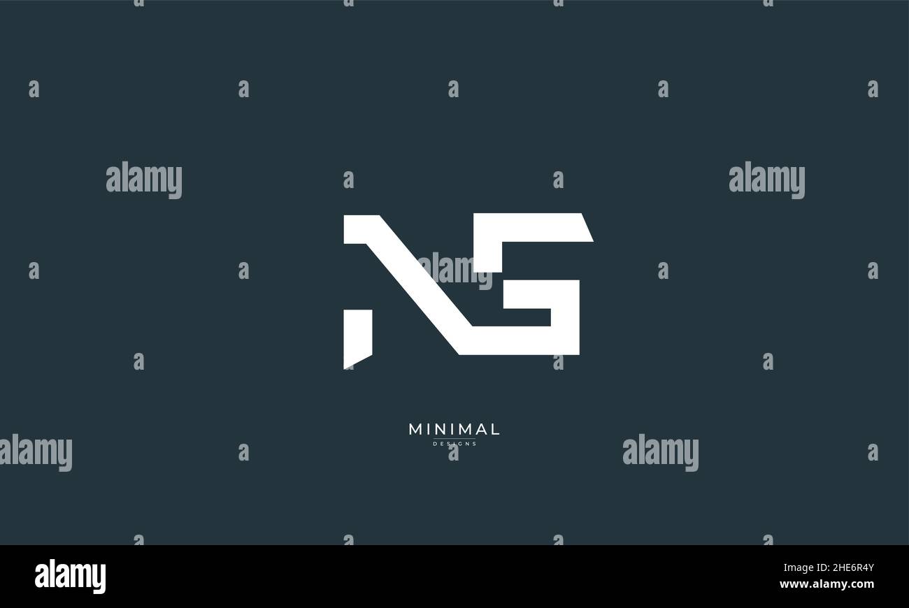 Alphabet letter icon logo NG Stock Vector Image & Art - Alamy