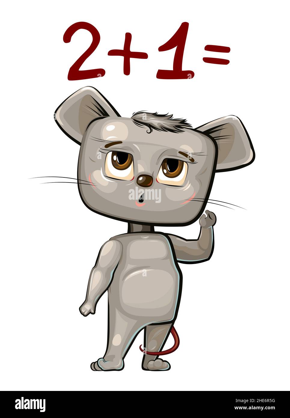 Cute Mouse baby is trying to count. Can not. Studying numbers and ...