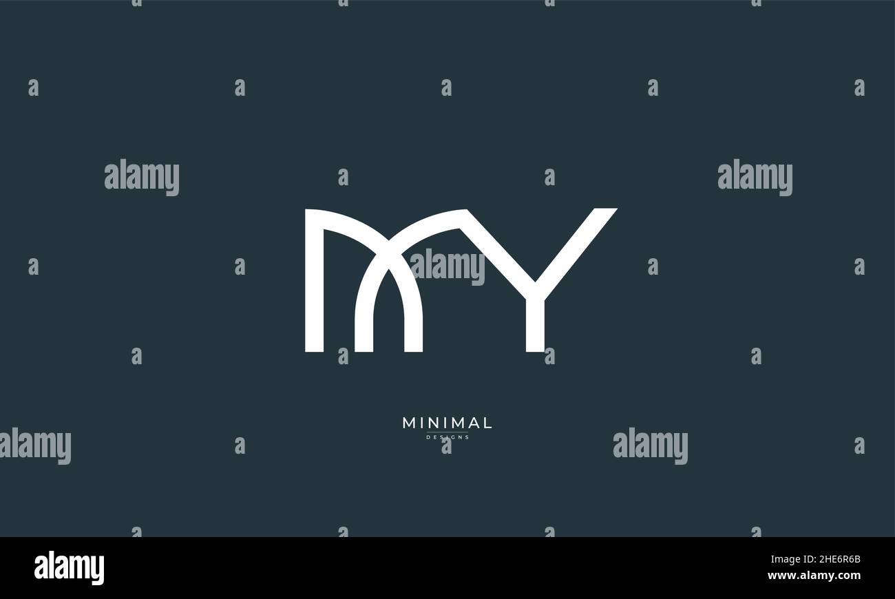 Alphabet letter icon logo MY Stock Vector Image & Art - Alamy