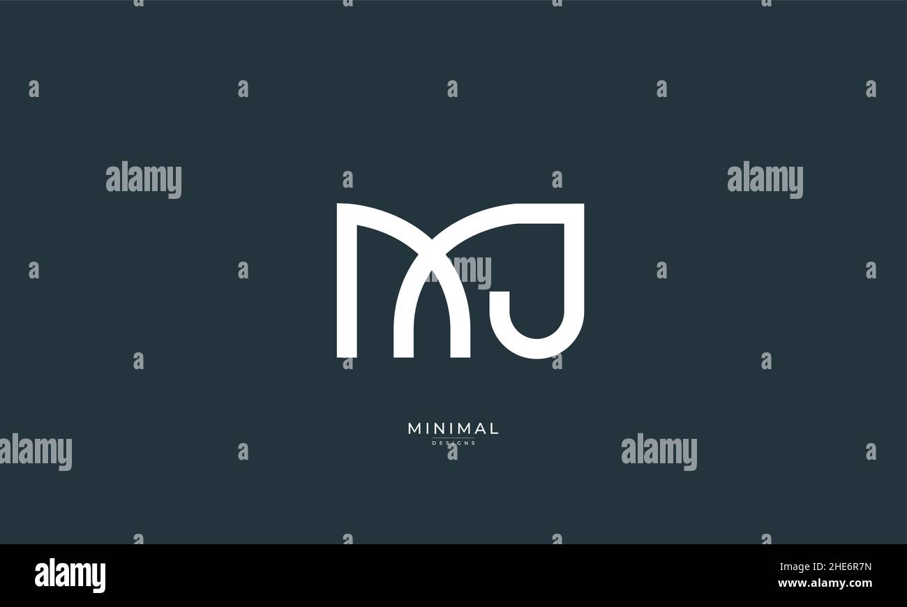 Alphabet letter icon logo MJ Stock Vector Image & Art - Alamy