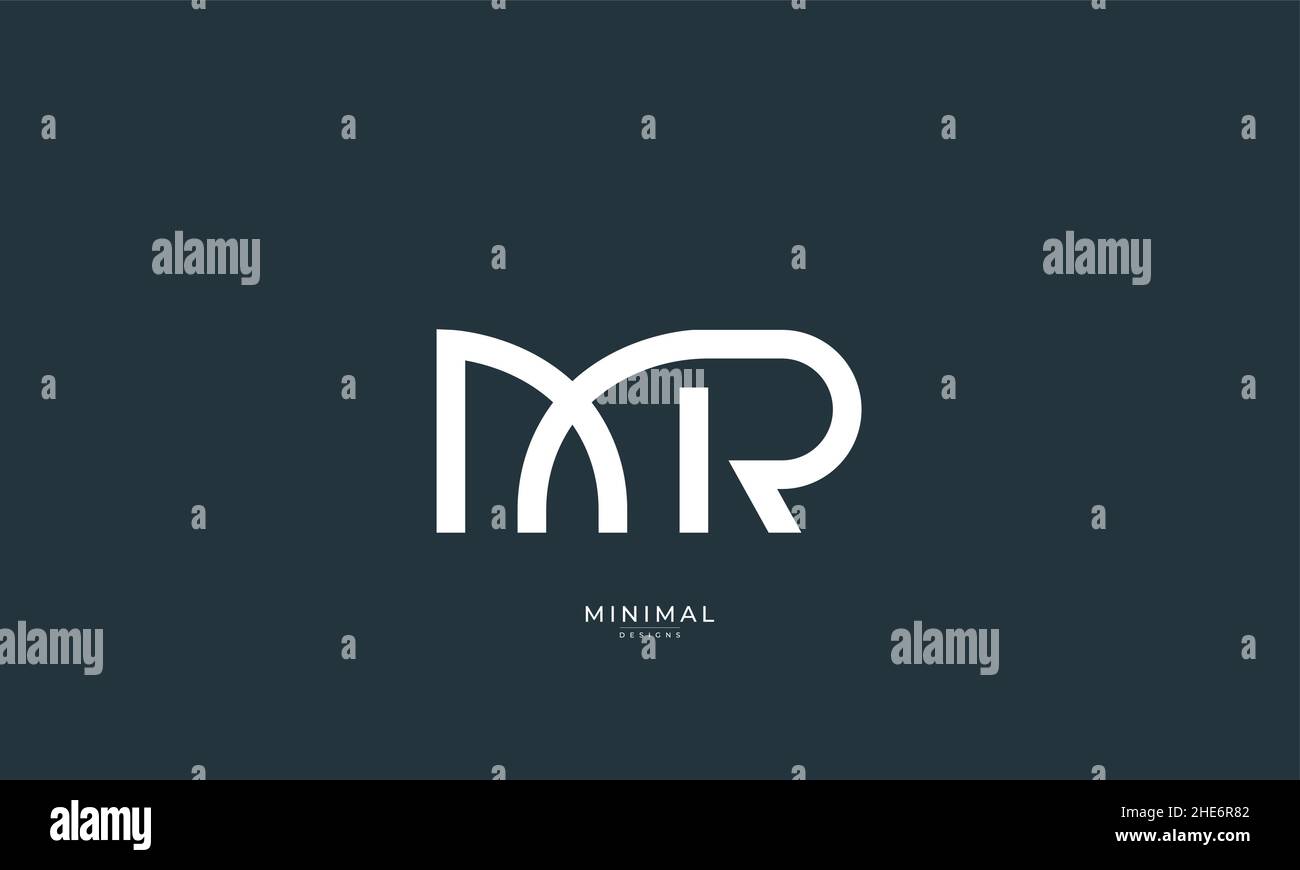 Alphabet letter icon logo MR Stock Vector Image & Art - Alamy