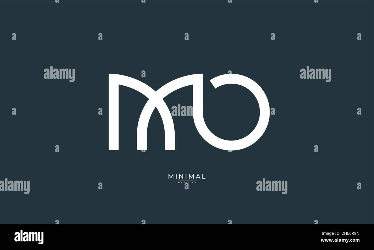 Alphabet letter icon logo MO Stock Vector Image & Art - Alamy