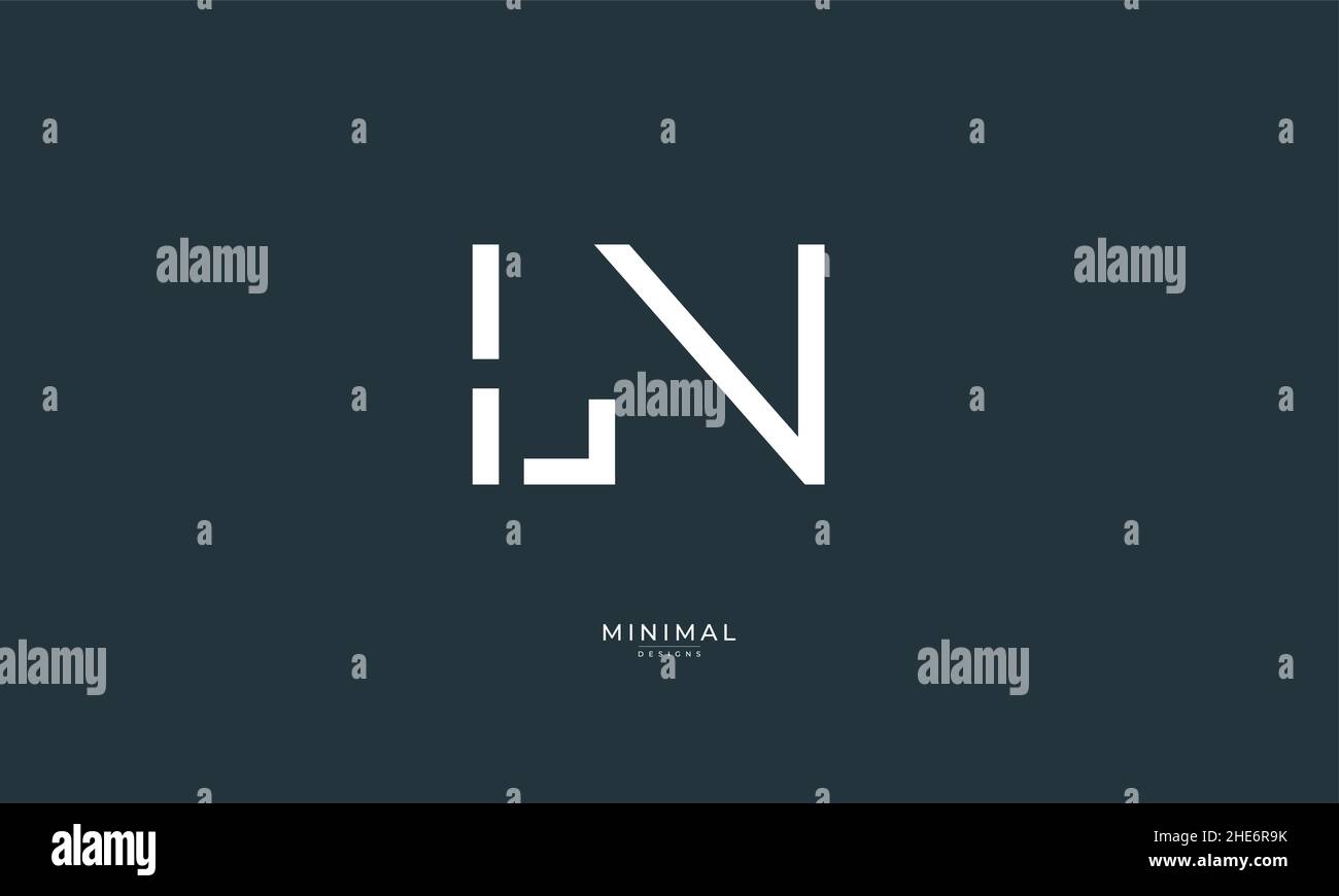 Alphabet letter icon logo LN Stock Vector Image & Art - Alamy