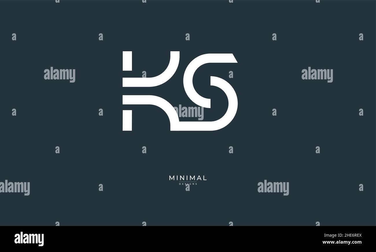 Alphabet letter icon logo KS Stock Vector Image & Art - Alamy