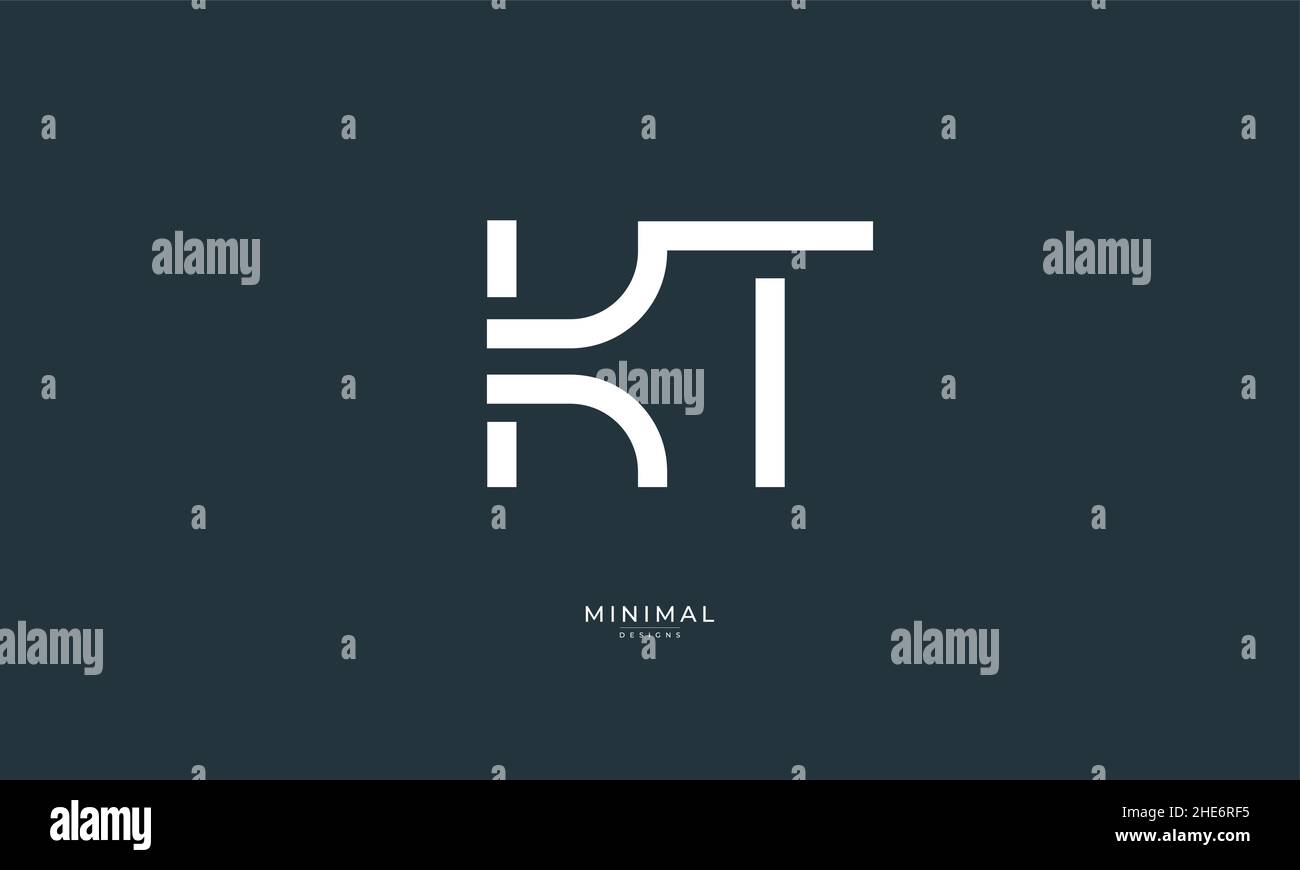 Alphabet letter icon logo KT Stock Vector Image & Art - Alamy