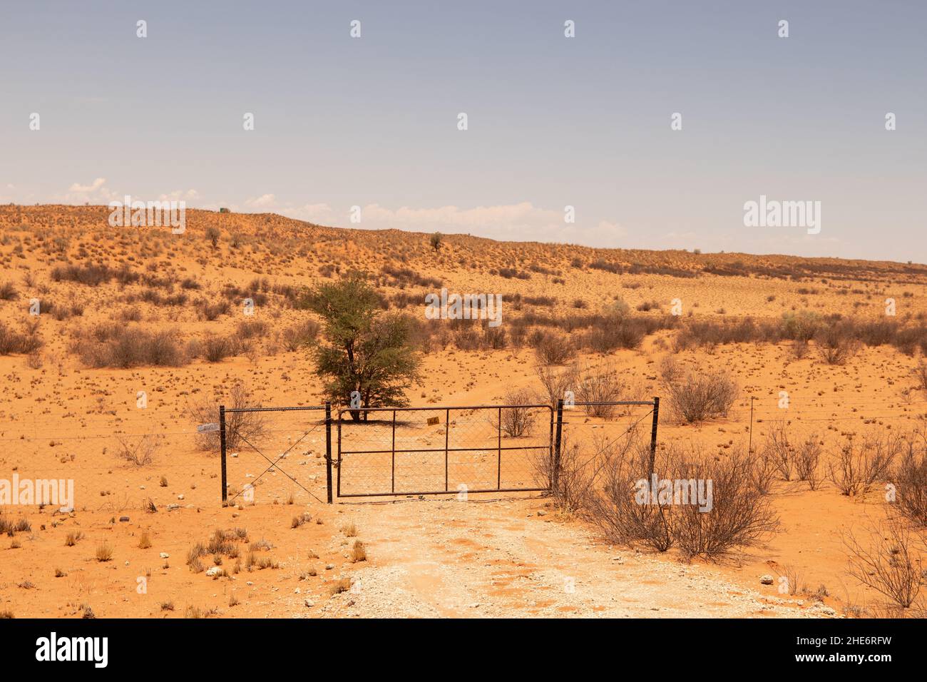 Farm gate in the Kalahari Stock Photo - Alamy
