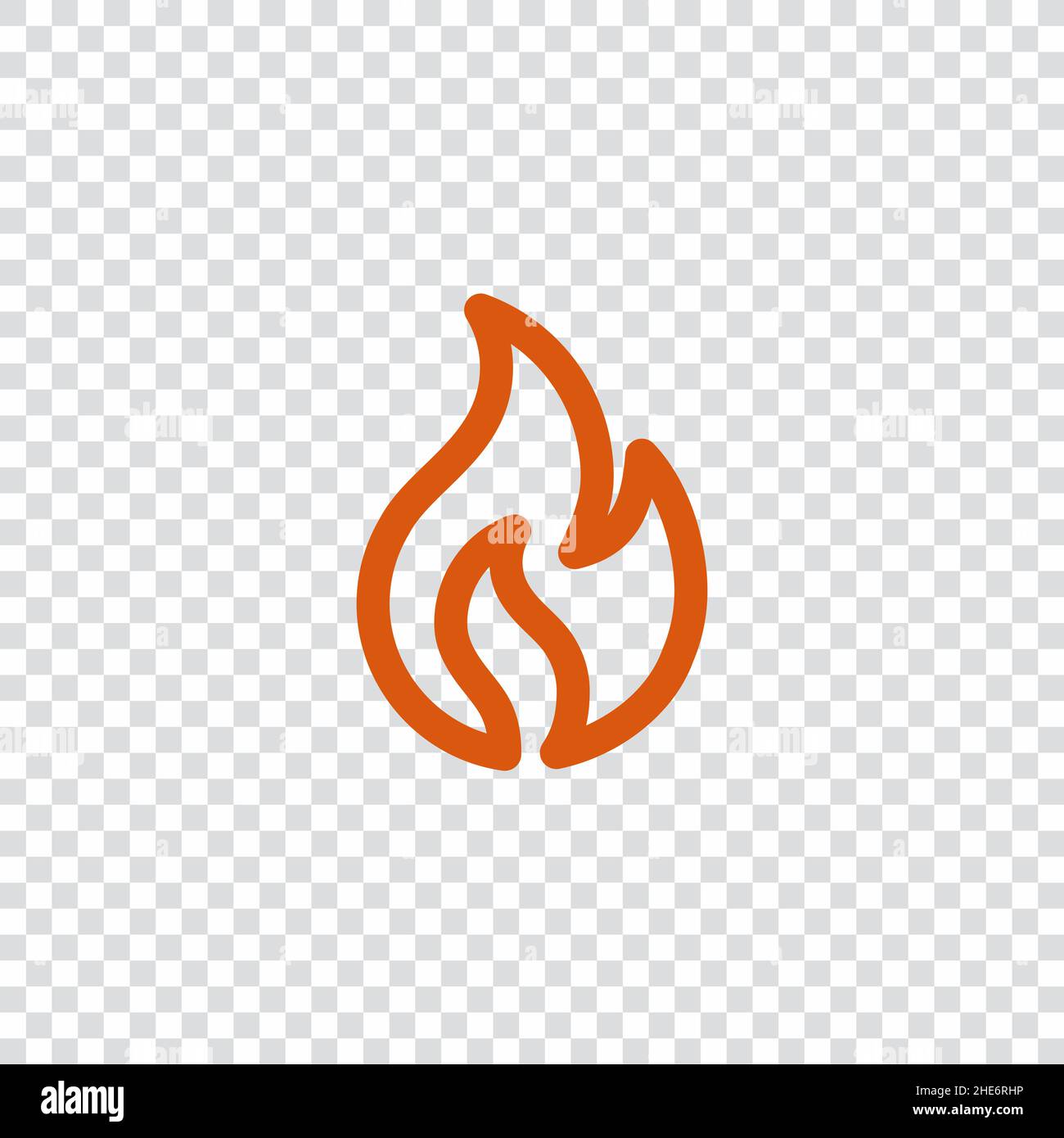 Fire line vector icon. Stock Vector illustration isolated on pattern ...