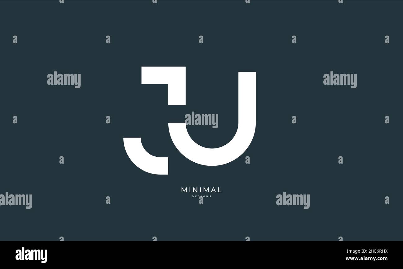 Alphabet letter icon logo JU Stock Vector Image & Art - Alamy