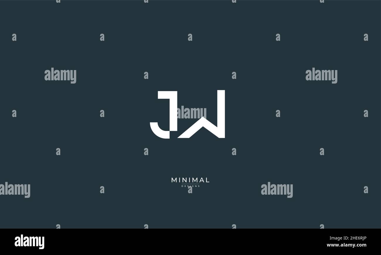 Alphabet letter icon logo JW Stock Vector Image & Art - Alamy