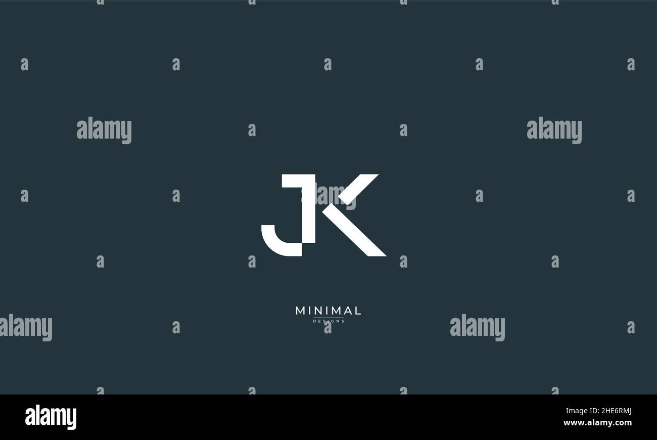 Alphabet letter icon logo JK Stock Vector Image & Art - Alamy