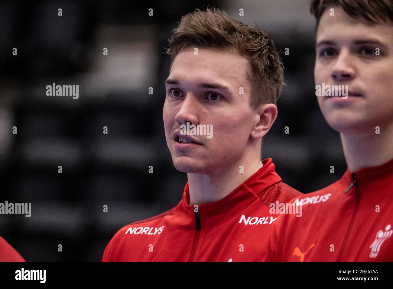 Hillerod, Denmark. 08th, January 2022. Lasse Andersson of Denmark seen ...