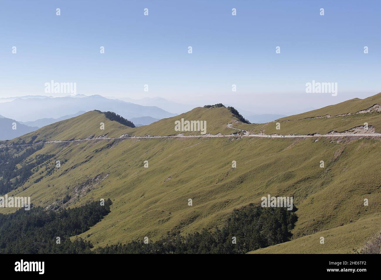 the famous and beautiful scenery of mountains in central Taiwan Stock ...