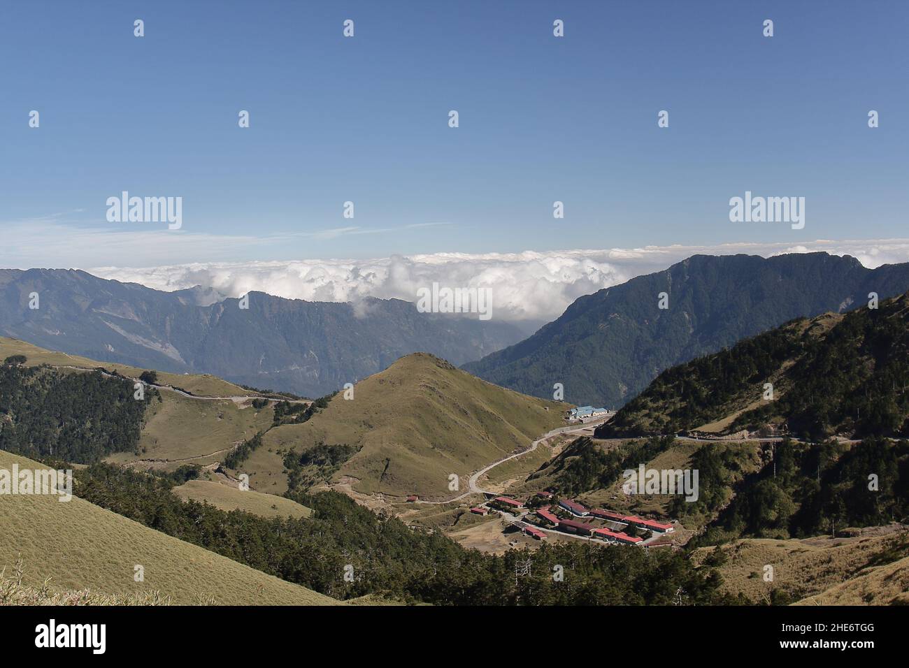 the famous and beautiful scenery of mountains in central Taiwan Stock ...