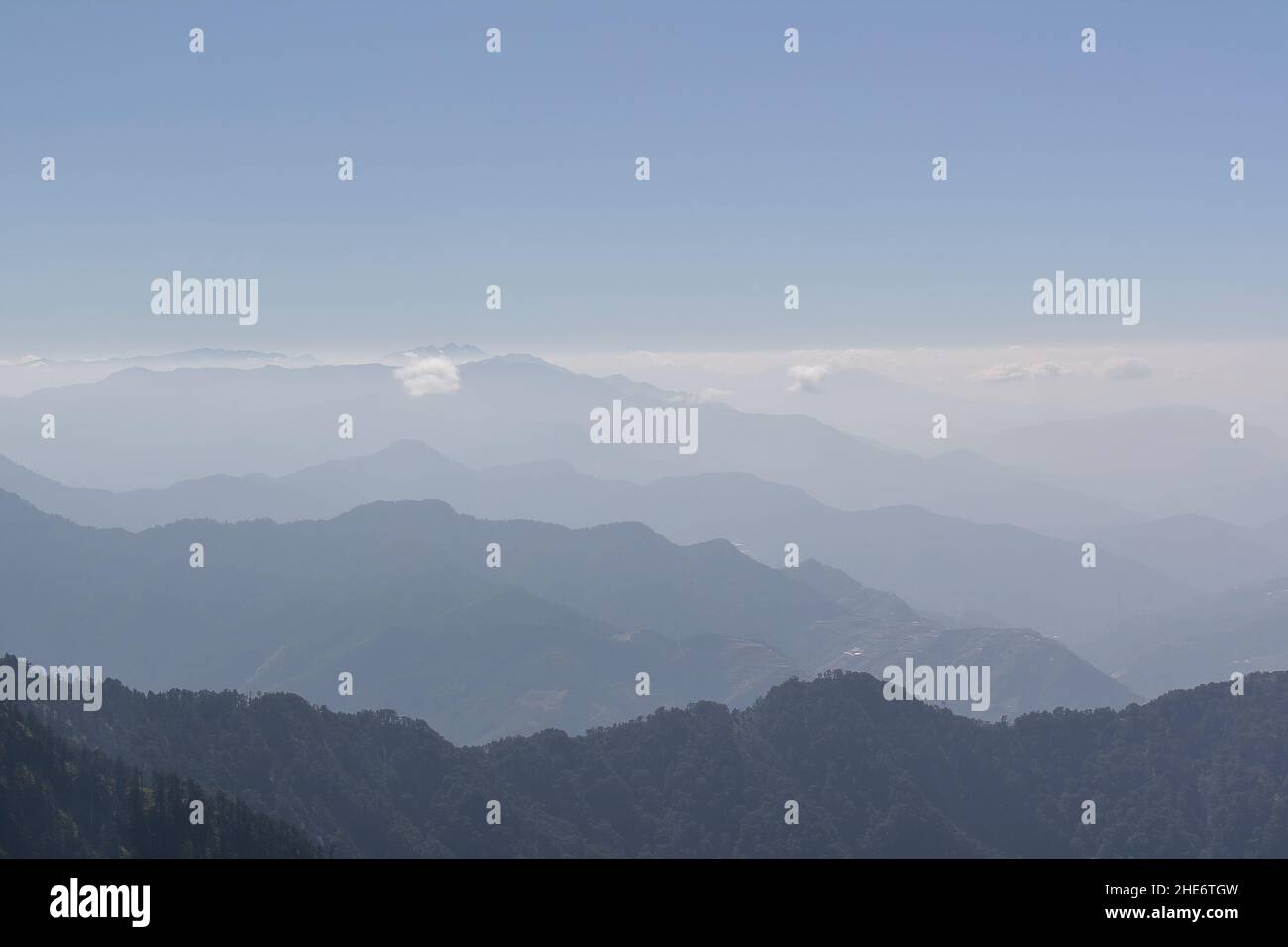 the famous and beautiful scenery of mountains in central Taiwan Stock ...