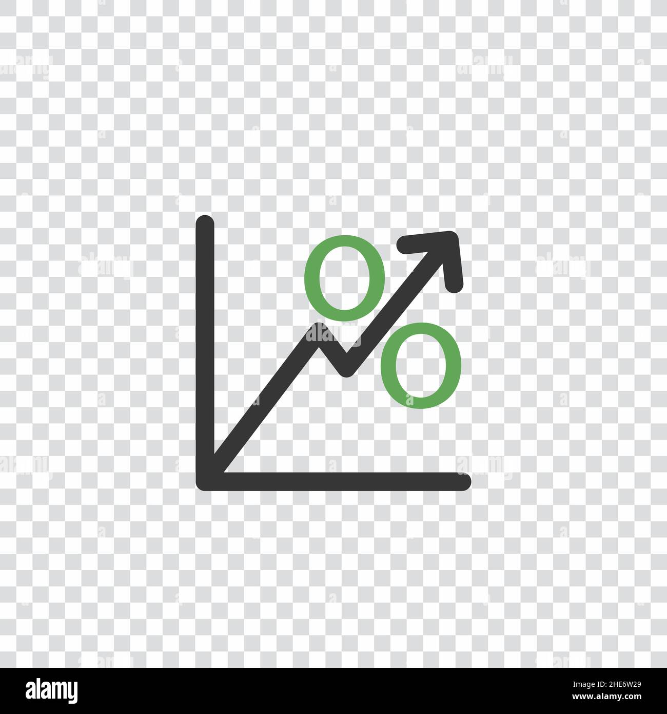Percent arrow growing icon. Stock Vector illustration isolated on ...