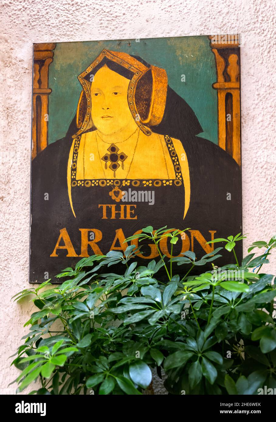 Pub sign The Aragon Gibralter Stock Photo - Alamy