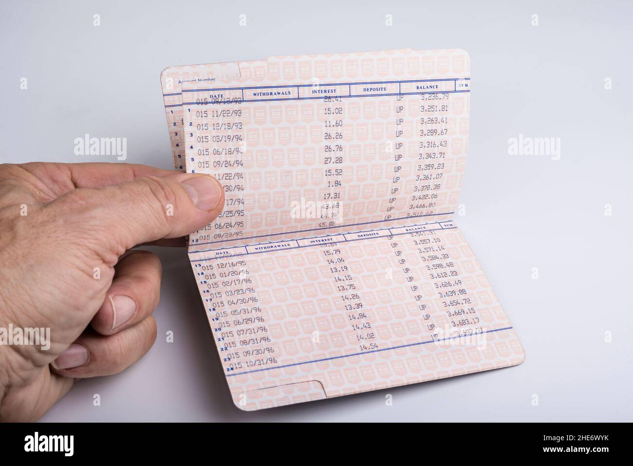 Bank saving passbook on a white background Stock Photo - Alamy
